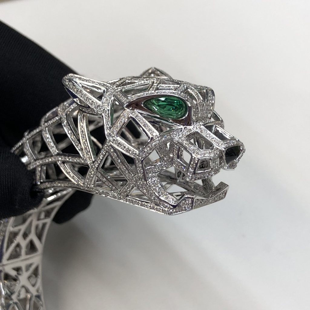 Cartier Panthere De Cartier Bracelet Diamonds And Emerald Onyx | 14K ...