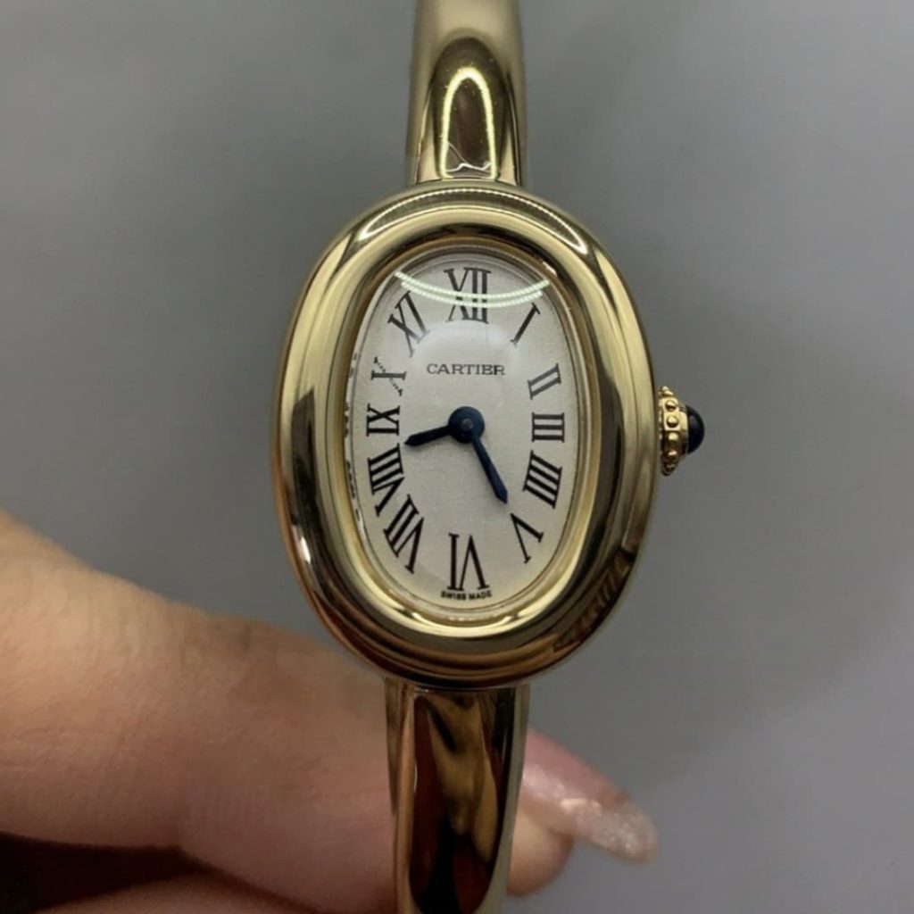 Cartier Baignoire Watch Mini Model 18K Yellow Gold 24.6*17.8MM WGBA0045 ...